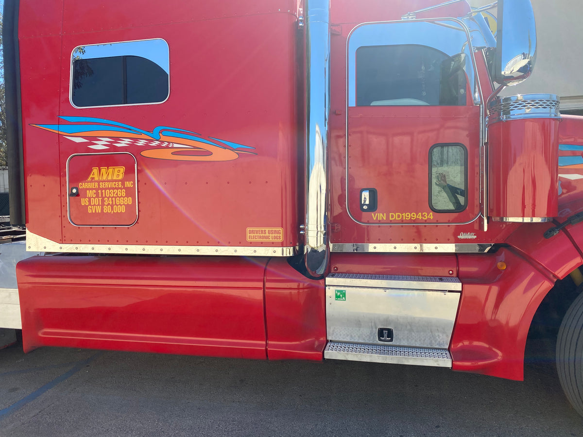 CAB & SLEEPER EXTENSION PANEL 3" STAINLESS STEEL WITH 3/4" LIGHTS 63 ...