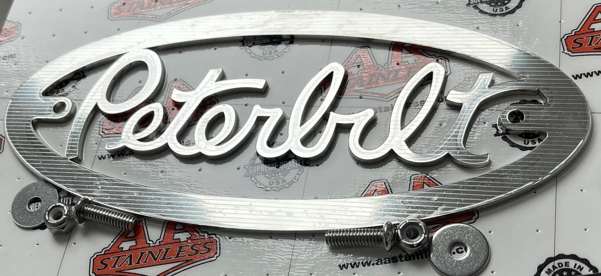 NEW PETERBILT OVAL LOGO CUT-OUT – A&A Stainless Steel