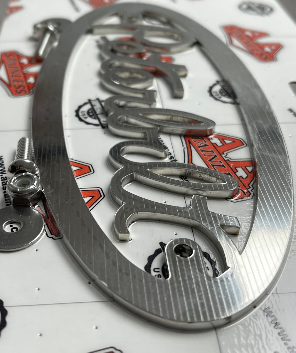 NEW PETERBILT OVAL LOGO CUT-OUT – A&A Stainless Steel