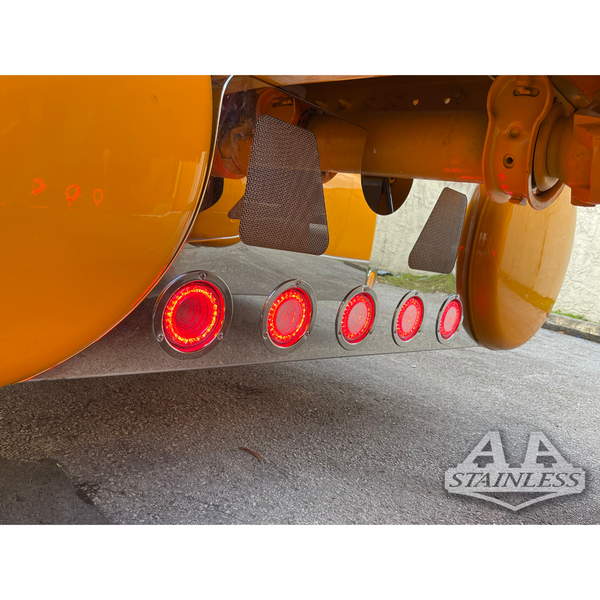 14G Fuel Tank Extension Panel W/4" Light holes,Mesh – A&A Stainless Steel