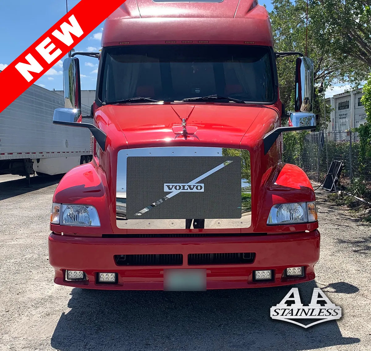 Volvo VNL Grille – Premium Mesh Design with Logo Accent – A&A Stainless ...